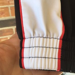 Puma | Jackets & Coats | Med Puma Black White Red Striped Athletic ...